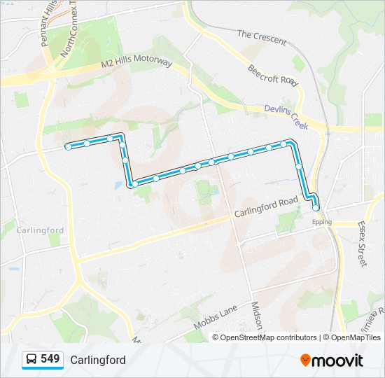 549 Route: Schedules, Stops & Maps - Carlingford (Updated)