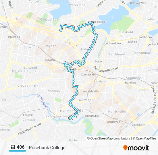 406 Route: Schedules, Stops & Maps - Rosebank College (Updated)