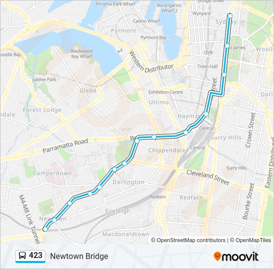423 Route: Schedules, Stops & Maps - Newtown Bridge (Updated)