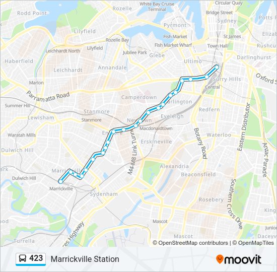 423 Route: Schedules, Stops & Maps - Marrickville Station (Updated)