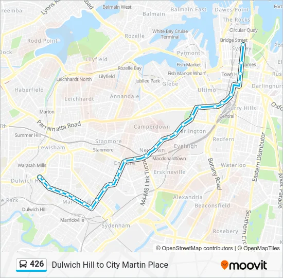 426 Route: Schedules, Stops & Maps - Martin Place (Updated)
