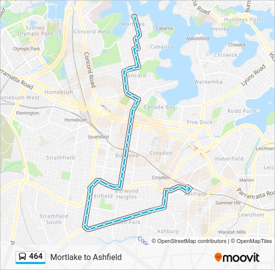 464 Route: Schedules, Stops & Maps - Ashfield Station (Updated)
