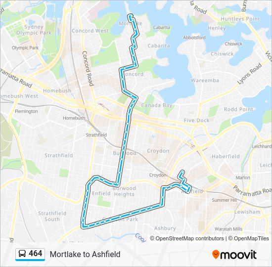 464 Route: Schedules, Stops & Maps - Mortlake, Whittaker St (Updated)