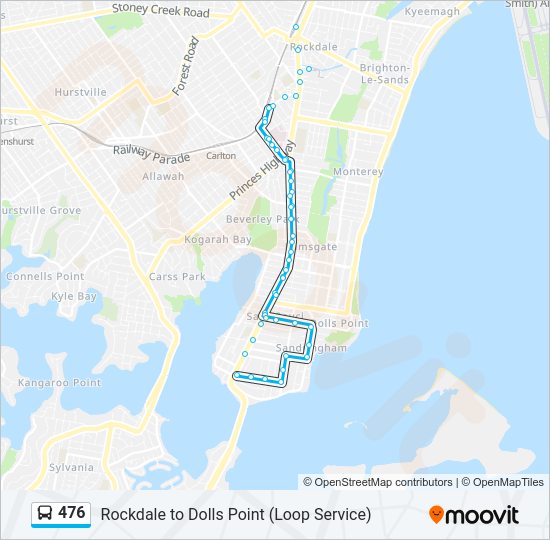 476 Route: Schedules, Stops & Maps - Kogarah Stn, Railway Pde, Stand C ...