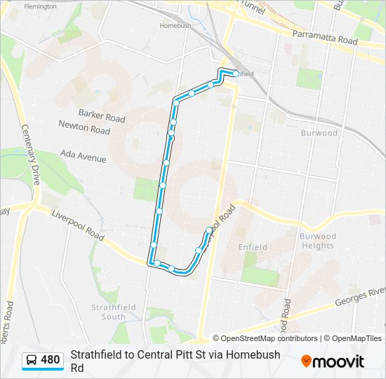 480 Route: Schedules, Stops & Maps - Liverpool Rd and Mintaro Ave (Updated)