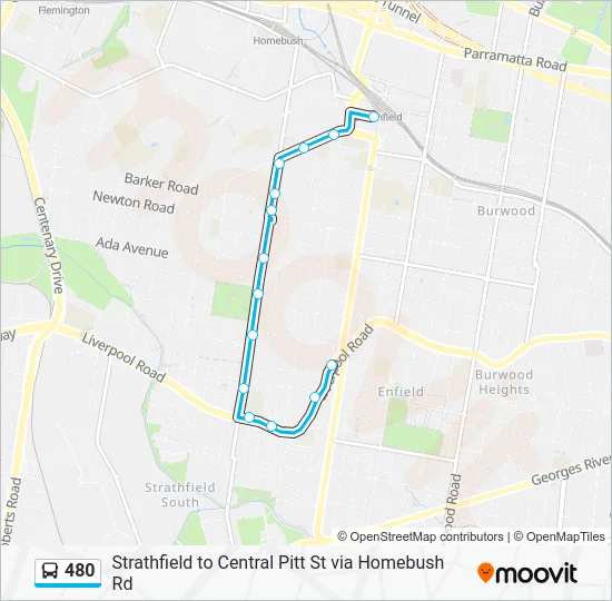 480 Route: Schedules, Stops & Maps - Liverpool Rd and Mintaro Ave (Updated)
