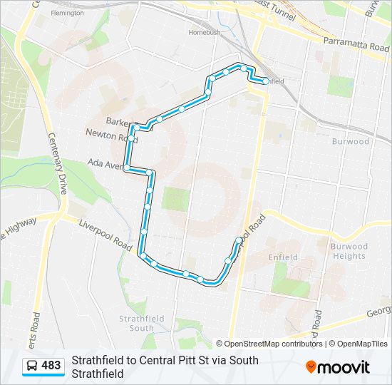 483 Route: Schedules, Stops & Maps - Liverpool Rd and Mintaro Ave (Updated)
