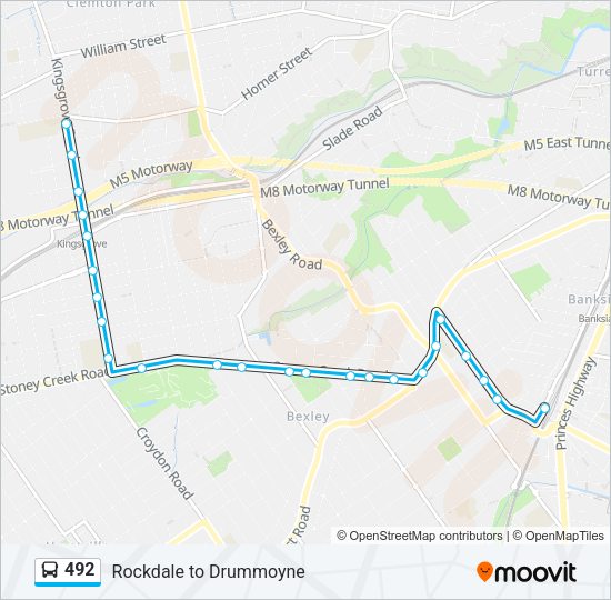 492 Route: Schedules, Stops & Maps - Kingsgrove North High (Updated)