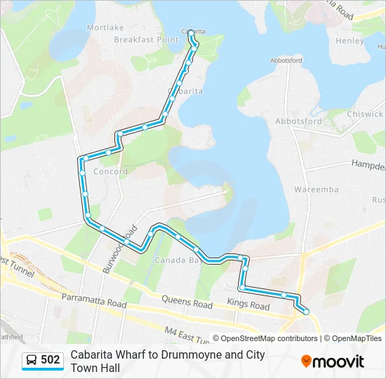 502 Route: Schedules, Stops & Maps - Five Dock - Ramsay Rd (Updated)