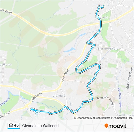 46 Route: Schedules, Stops & Maps - Wallsend (Updated)