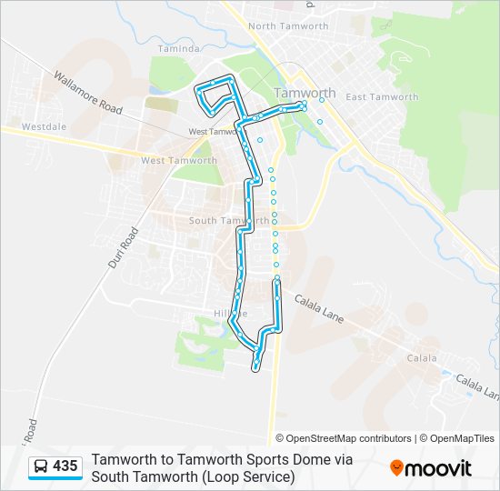 435 Route: Schedules, Stops & Maps - Tamworth (Updated)