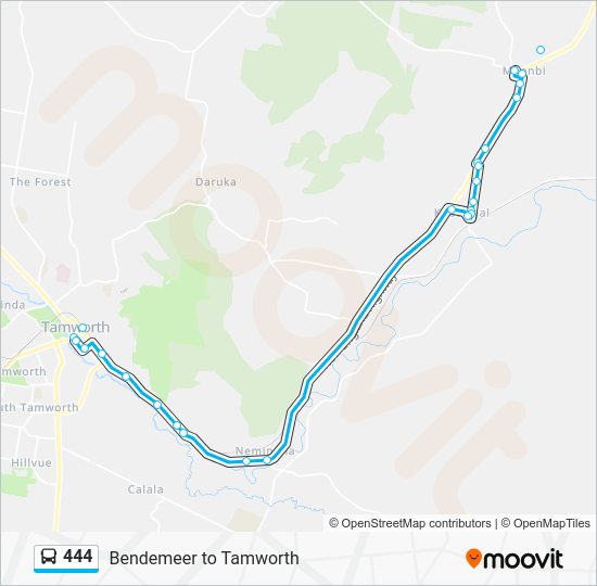 444 Route: Schedules, Stops & Maps - Tamworth (Updated)