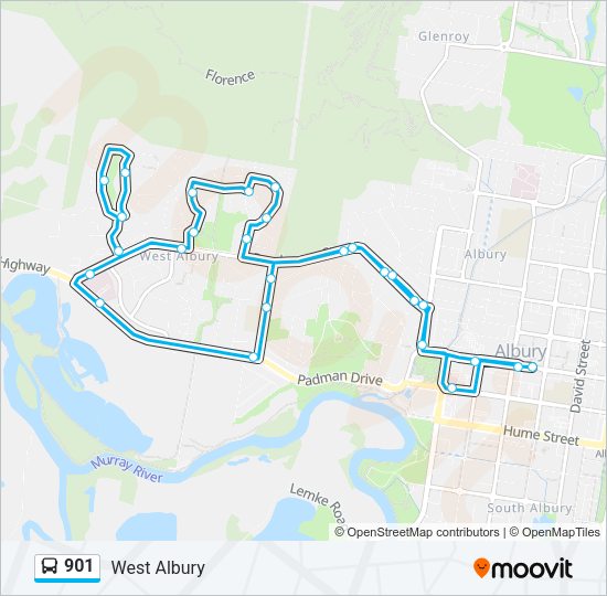 901 Route: Schedules, Stops & Maps - West Albury (Updated)