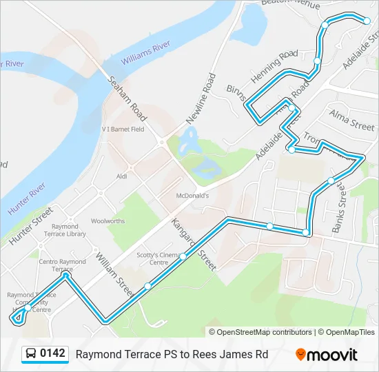 0142 Route: Schedules, Stops & Maps - Raymond Terrace (Updated)