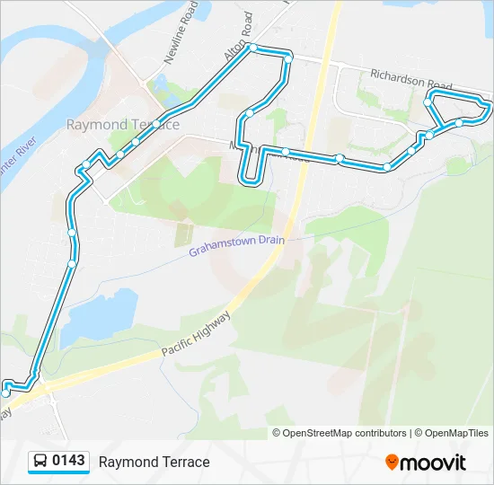 0143 Route: Schedules, Stops & Maps - Raymond Terrace (Updated)