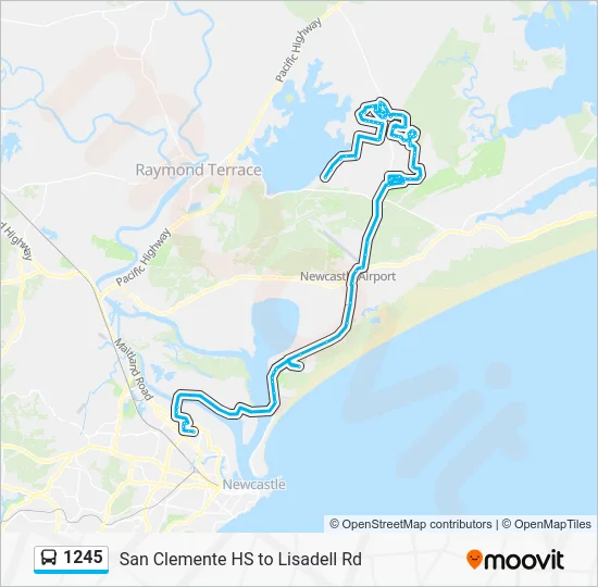 1245 Route: Schedules, Stops & Maps - Medowie (Updated)