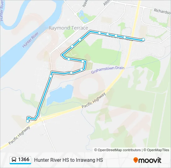 1366 Route: Schedules, Stops & Maps - Irrawang High (Updated)