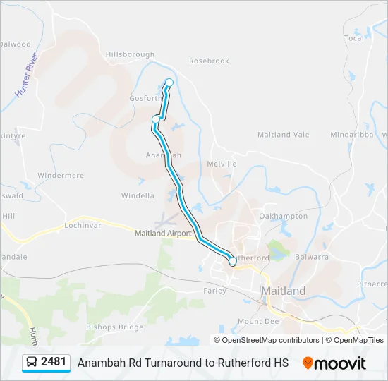 2481 Route: Schedules, Stops & Maps - Rutherford Shops (Updated)