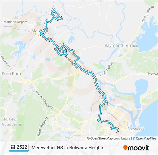 2522 Route: Schedules, Stops & Maps - Bolwarra (Updated)