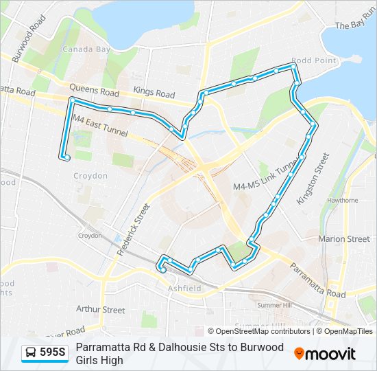 595S Route: Schedules, Stops & Maps - Burwood Girls High (Updated)