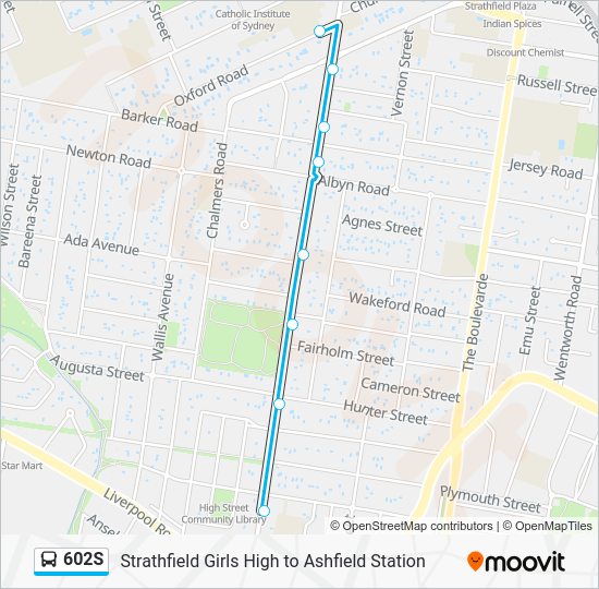 602S Route: Schedules, Stops & Maps - Homebush Rd & High St (Updated)