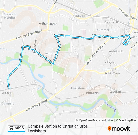 609S Route: Schedules, Stops & Maps - Christian Bros Lewisham (Updated)