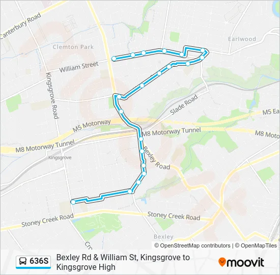 636S Route: Schedules, Stops & Maps - Kingsgrove High (Updated)