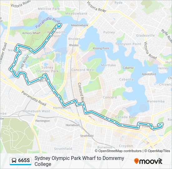665s Route: Schedules, Stops & Maps - Domremy College Five Dock (Updated)