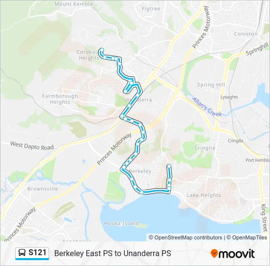 S121 Route: Schedules, Stops & Maps - Illawarra Cc (Updated)