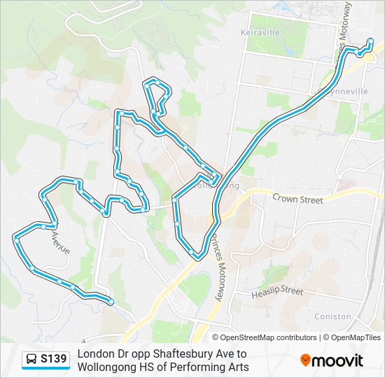 S139 Route: Schedules, Stops & Maps - Figtree (Updated)