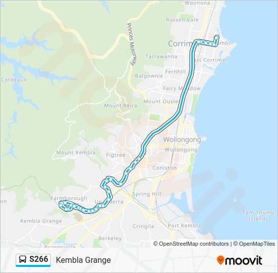 S266 Route: Schedules, Stops & Maps - Kembla Grange (Updated)