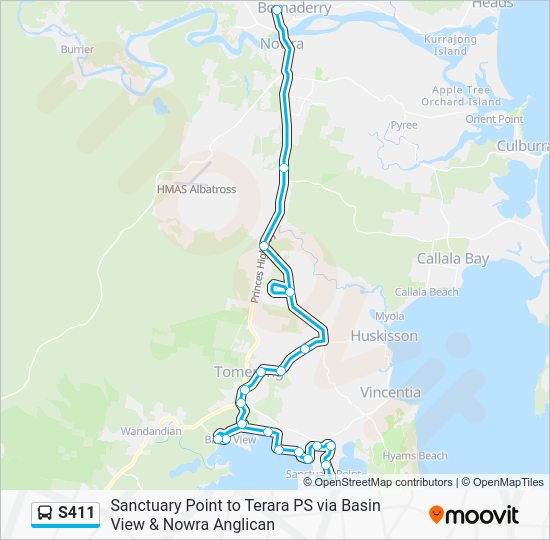 S411 Route: Schedules, Stops & Maps - Nowra Anglican (Updated)