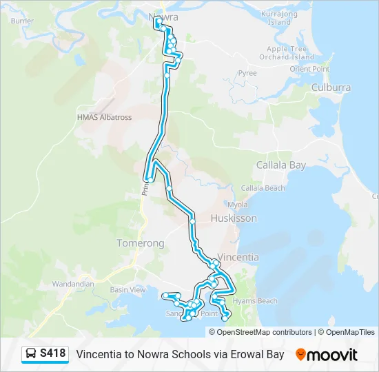 S418 Route: Schedules, Stops & Maps - Vincentia (Updated)