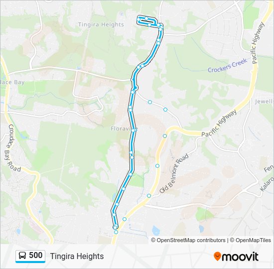 500 Route: Schedules, Stops & Maps - Tingira Heights (Updated)
