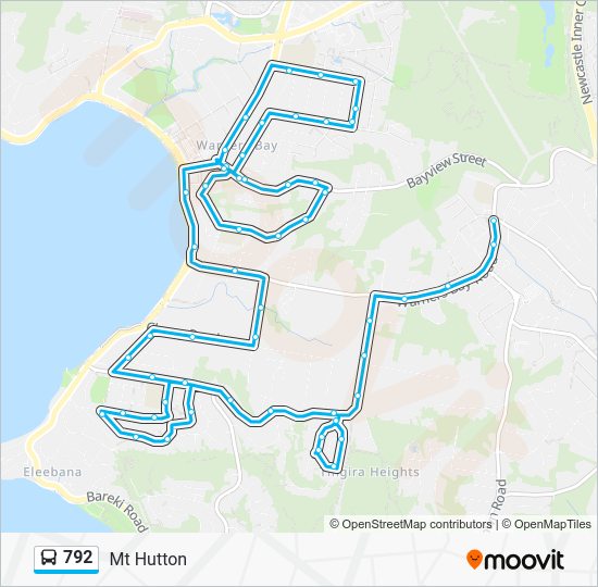 792 Route: Schedules, Stops & Maps - Mt Hutton (Updated)