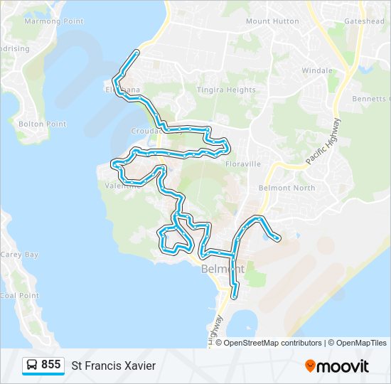 855 Route: Schedules, Stops & Maps - St Francis Xavier (Updated)