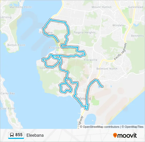 855 Route: Schedules, Stops & Maps - Eleebana (Updated)