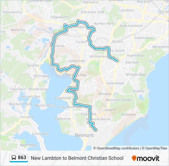 863 Route: Schedules, Stops & Maps - Belmont Christian (Updated)