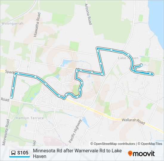 S105 Route: Schedules, Stops & Maps - Lake Haven Centre (Updated)