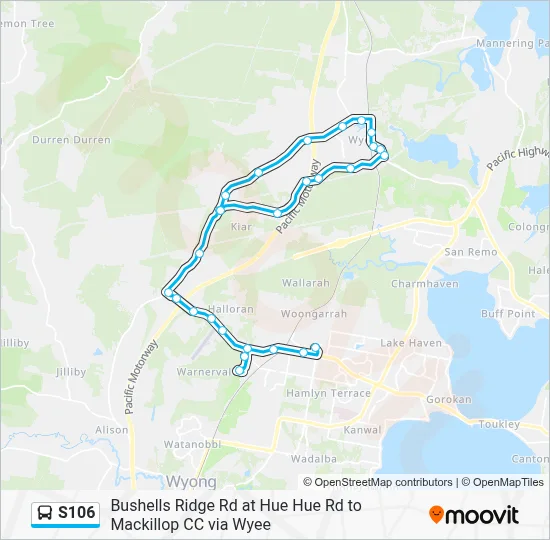 S106 Route: Schedules, Stops & Maps - Mackillop College (Updated)