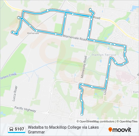 S107 Route: Schedules, Stops & Maps - Mackillop College (Updated)