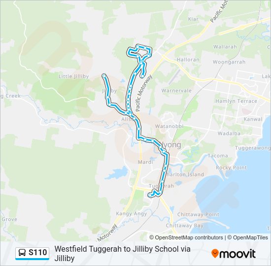 s110 Route: Schedules, Stops & Maps - Jilliby Primary (Updated)