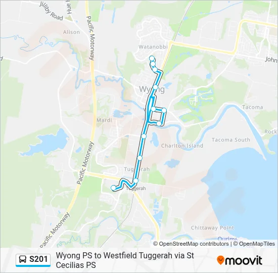 S201 Route: Schedules, Stops & Maps - Westfield Tuggerah (Updated)