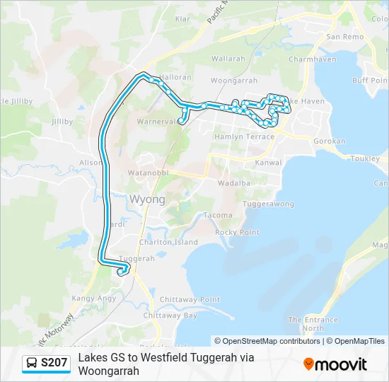 S207 Route: Schedules, Stops & Maps - Westfield Tuggerah (Updated)