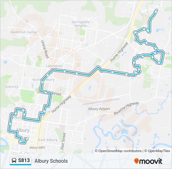 s813 Route: Schedules, Stops & Maps - Albury Schools (Updated)