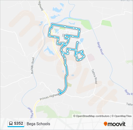s352 Route: Schedules, Stops & Maps - Bega Schools (Updated)