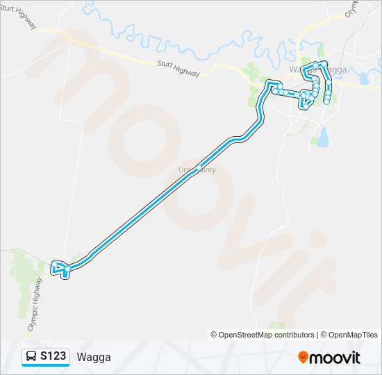 S123 Route: Schedules, Stops & Maps - Wagga (Updated)