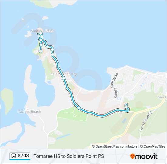 s703 Route: Schedules, Stops & Maps - Soldiers Point PS (Updated)