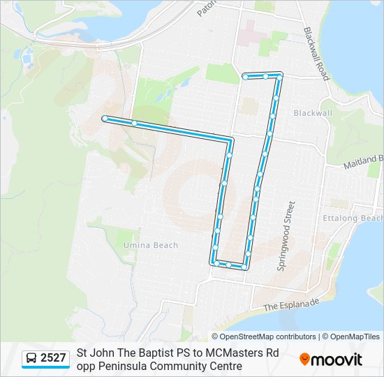 2527 Route: Schedules, Stops & Maps - Woy Woy (Updated)