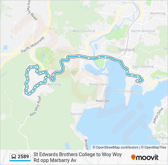 2589 Route: Schedules, Stops & Maps - Kariong (Updated)